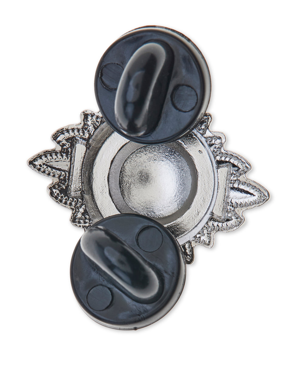 1x Police Inspector Pips / Bath Stars METAL Insp Epaulettes Chrome ins ...