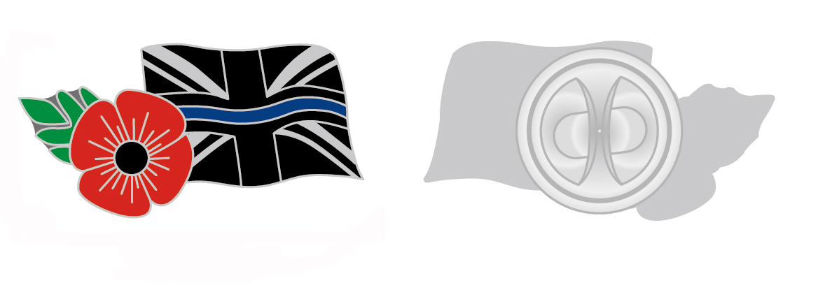 Thin Blue Line Poppy Pin Badge – MaD-PinsandGifts